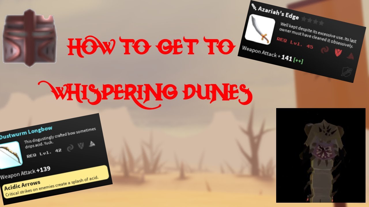 HOW TO GET TO WHISPERING DUNES| vesteria - YouTube