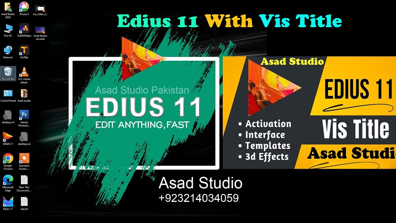 How to use VisTitle in Edius 11 Tutorial by Asad Studio Pakistan ...