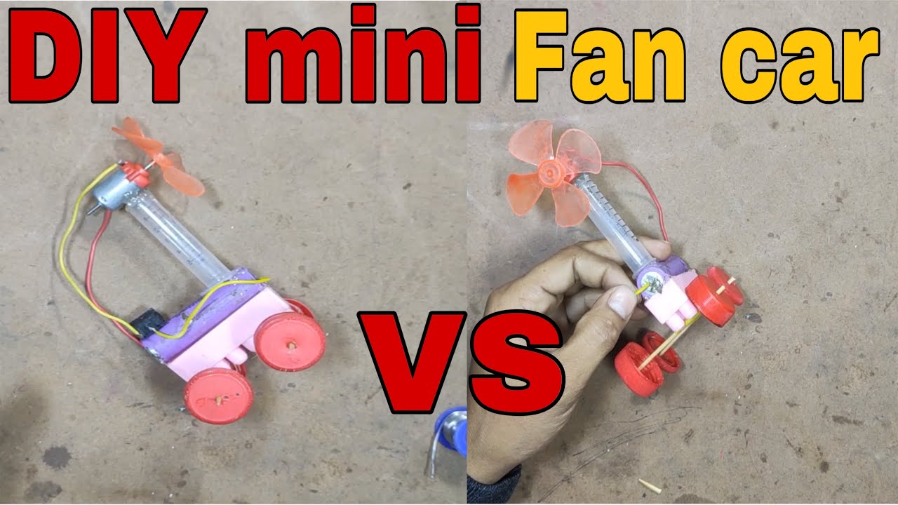 How To Make DIY Mini Fan Car | Mini Fan Car kaesa banane - YouTube