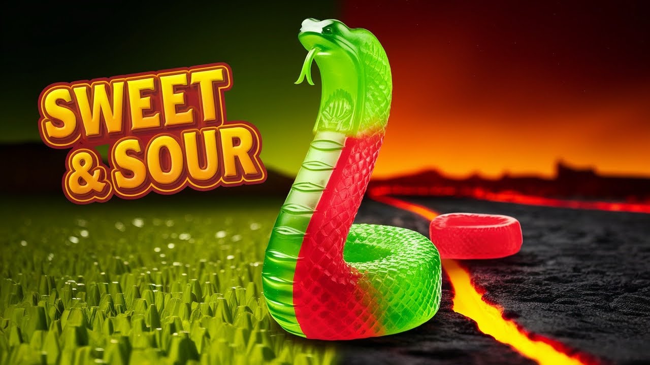 Sweet and sour snake gummies - YouTube