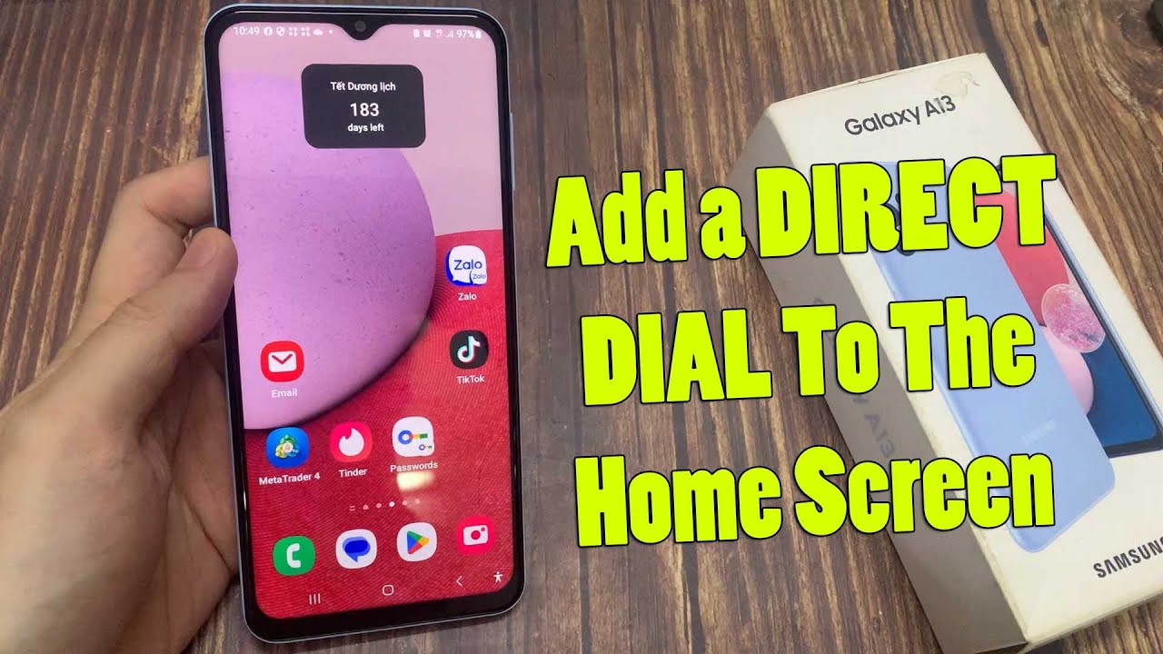 How to Add a DIRECT DIAL To The Home Screen on Samsung / Android 13 ...