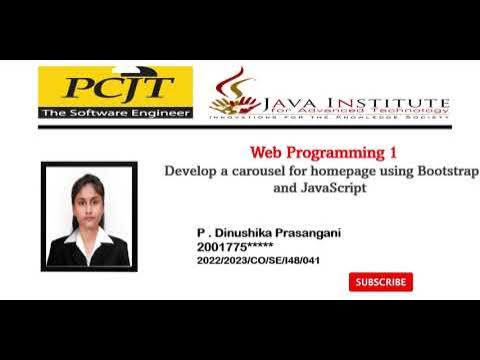 Web Project Task 07 | 1st Year | Semester 01 | Web Programming 1 | Java Institute - YouTube