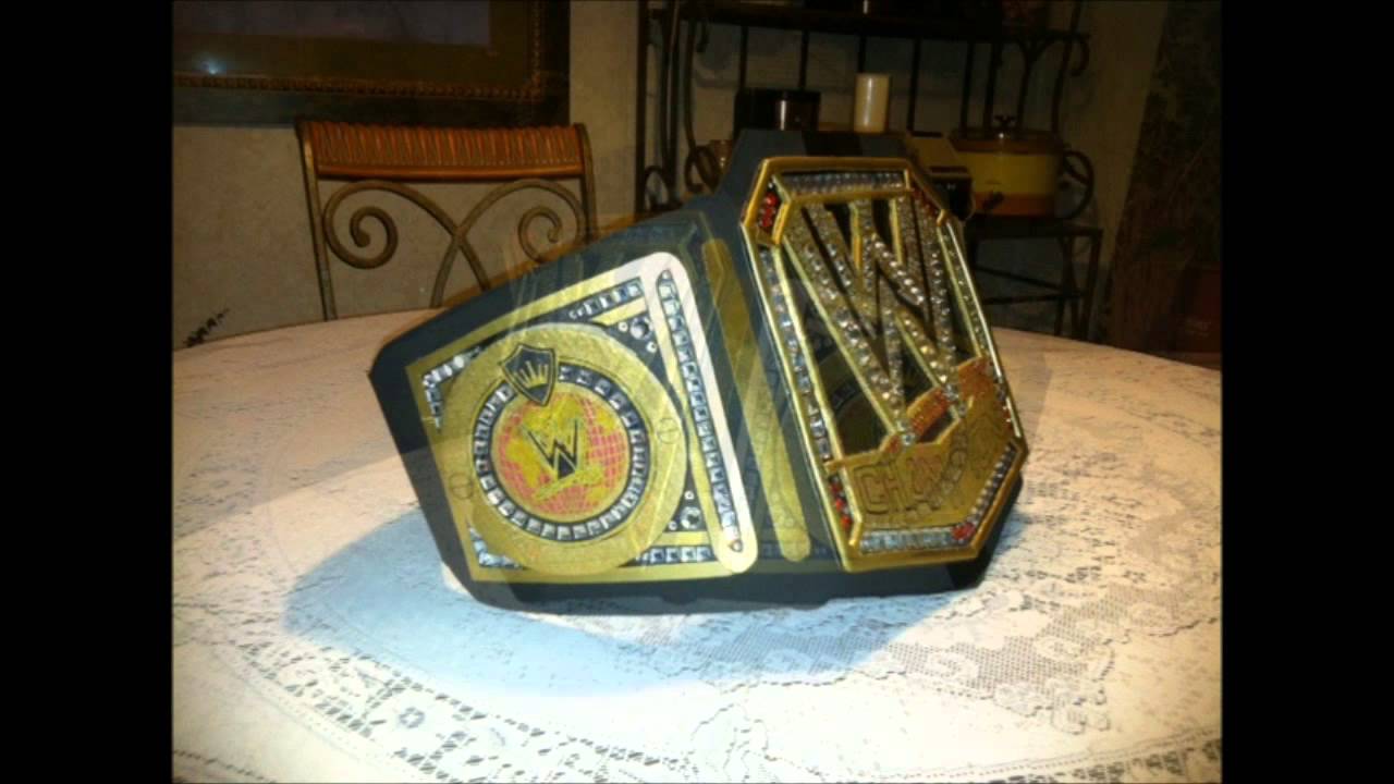 UPDATED HOMEMADE WWE CHAMPIONSHIP BELT - YouTube
