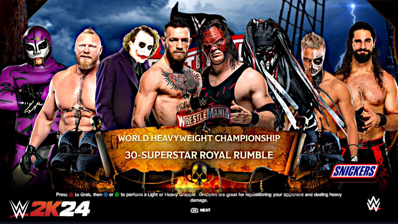WWE 2K24 - 30 Man Royal Rumble Clash for the World Heavyweight ...