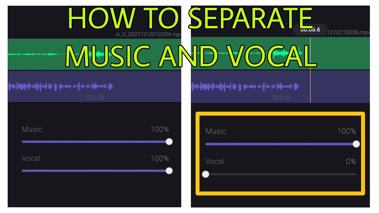 How to Separate Vocal and Music using Mobile Phone - YouTube