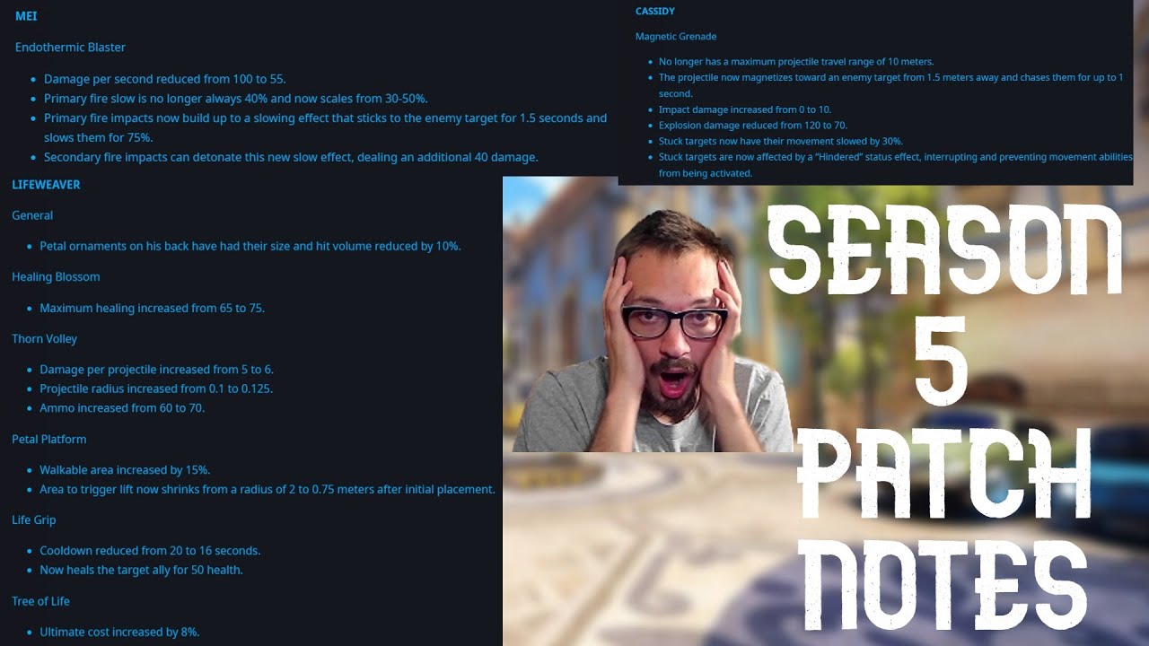 OVERWATCH 2 SEASON 5 PATCH NOTES A W??? - YouTube