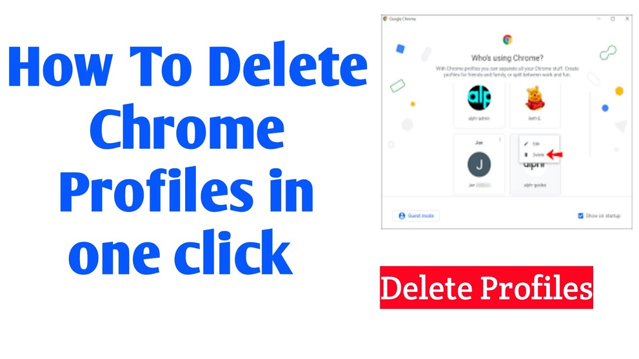 How To Delete Chrome Profiles Easy Method - YouTube