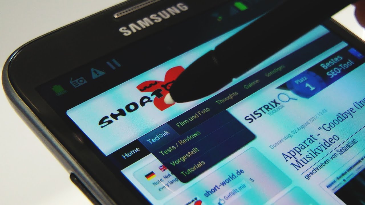 Galaxy Note 2 - Hands On - Footage