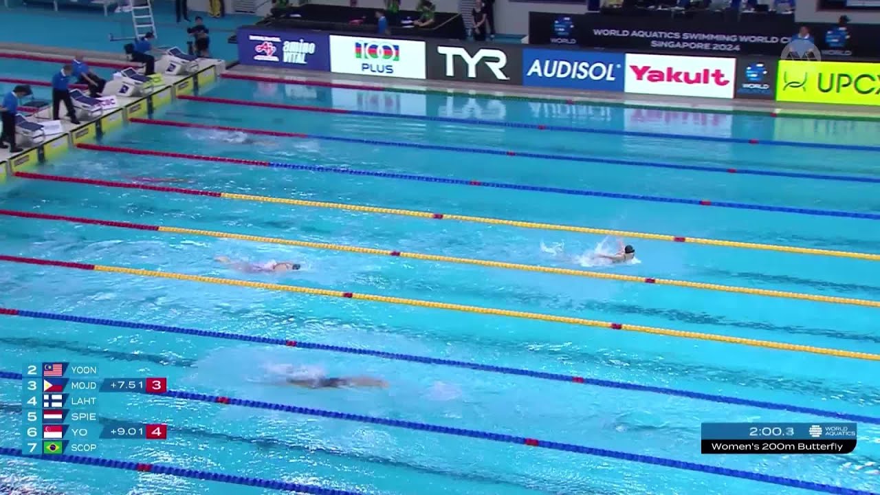 Women's 200m Butterfly - Heat 1 | World Aquatics Swimming World Cup Singapore 2024 - YouTube