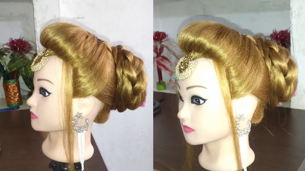 beautiful hairstyle with magtika #hairstyle #viralvideo ...