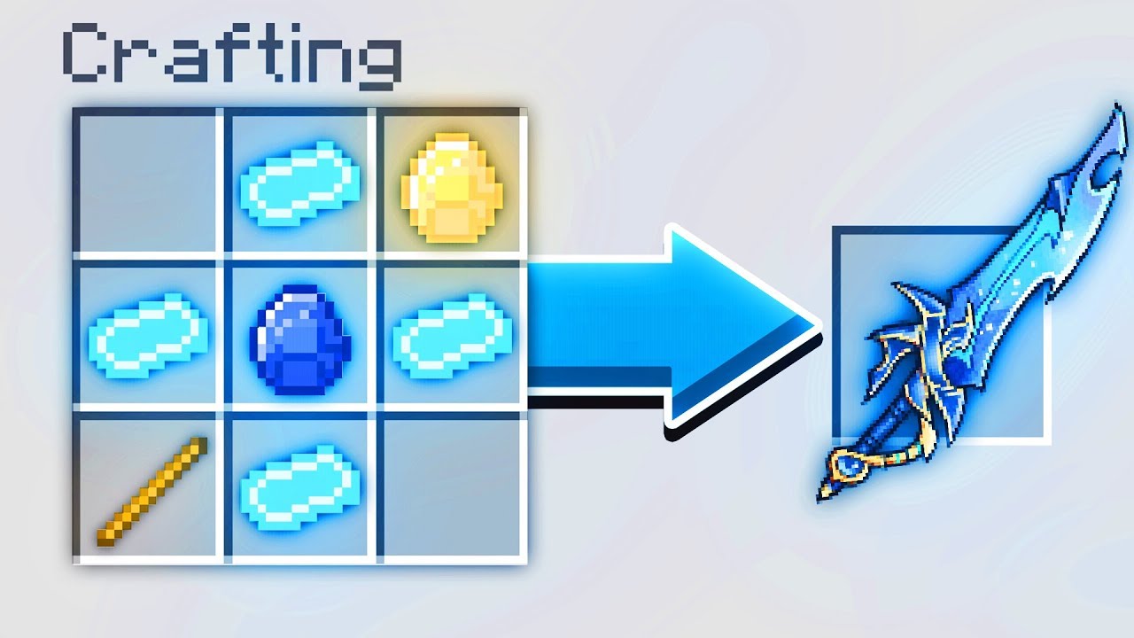 HOW TO CRAFT *SECRET* FROST SWORD OF GOD IN MINECRAFT? MINECRAFT 1.14 ...