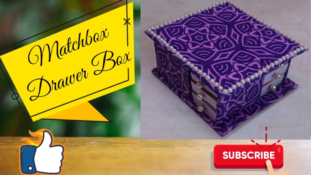 Matchbox Drawer Box| DIY Jewellery Box| Paper Craft| How to make ...