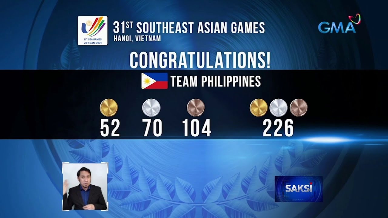 Philippines, 4th place sa overall standing sa 31st SEA Games | Saksi ...