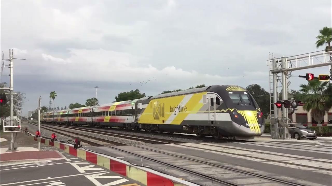 Railfanning at the new Boca Raton Brightline Station (December 23, 2022) - YouTube