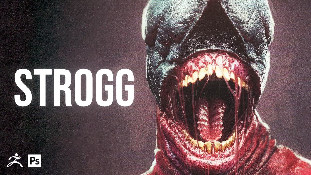 strogg [zbrush - keyshot - photoshop] [design by michael katchan] - YouTube