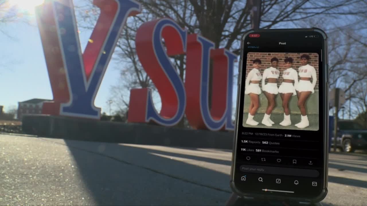The story behind these VSU 'Woo Woo' cheerleaders' viral photo - YouTube