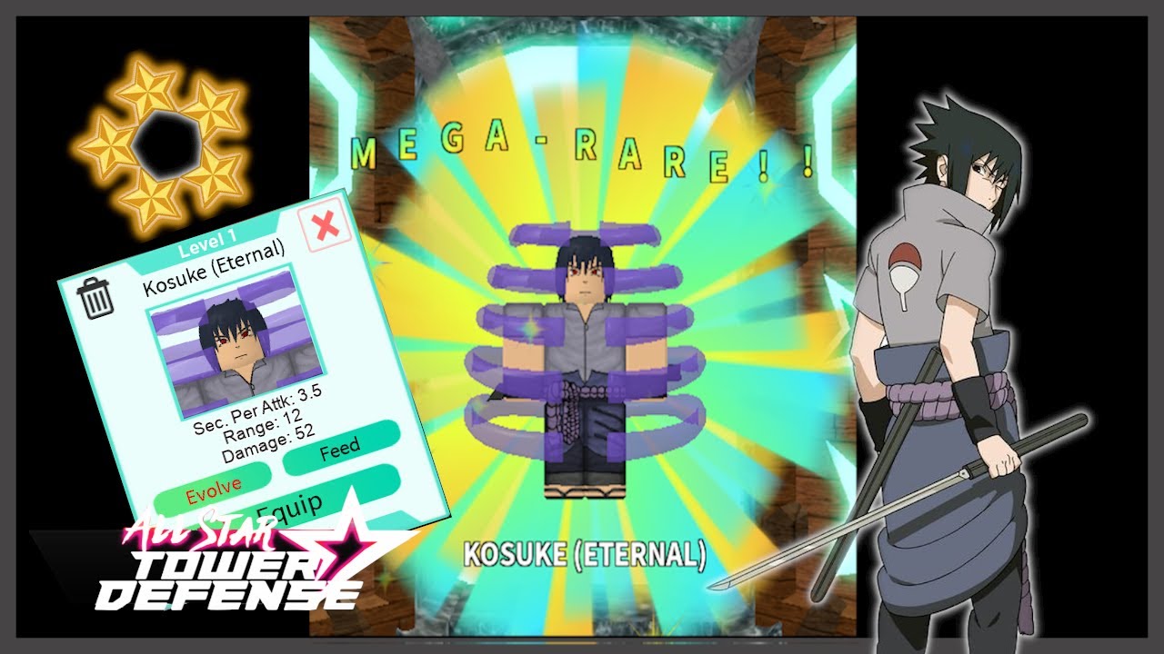 Sasuke 5 STAR Showcase (All Star Tower Defense) - YouTube
