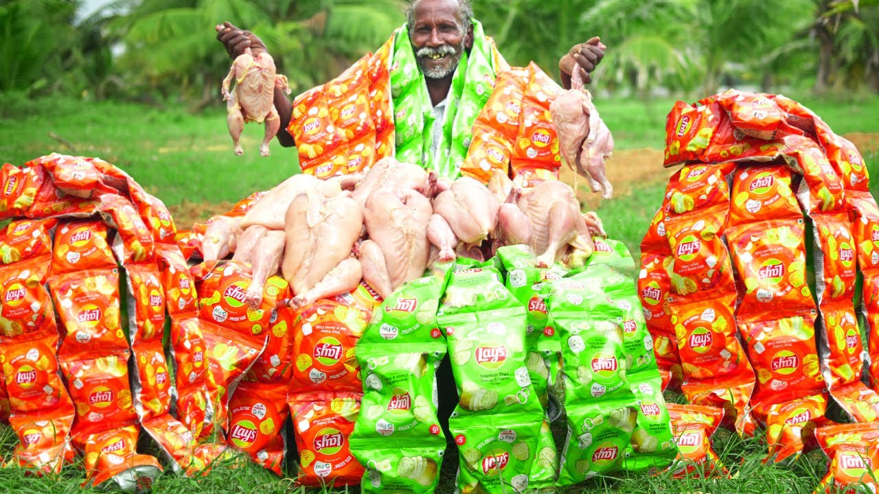 SPICY LAYS FRIED CHICKEN | KFC STYLE CRIPSY FRIED CHICKEN | Potato ...