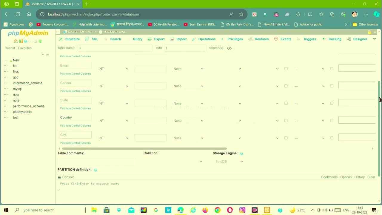 How to use Phpmyadmin Creating Database and Table - YouTube