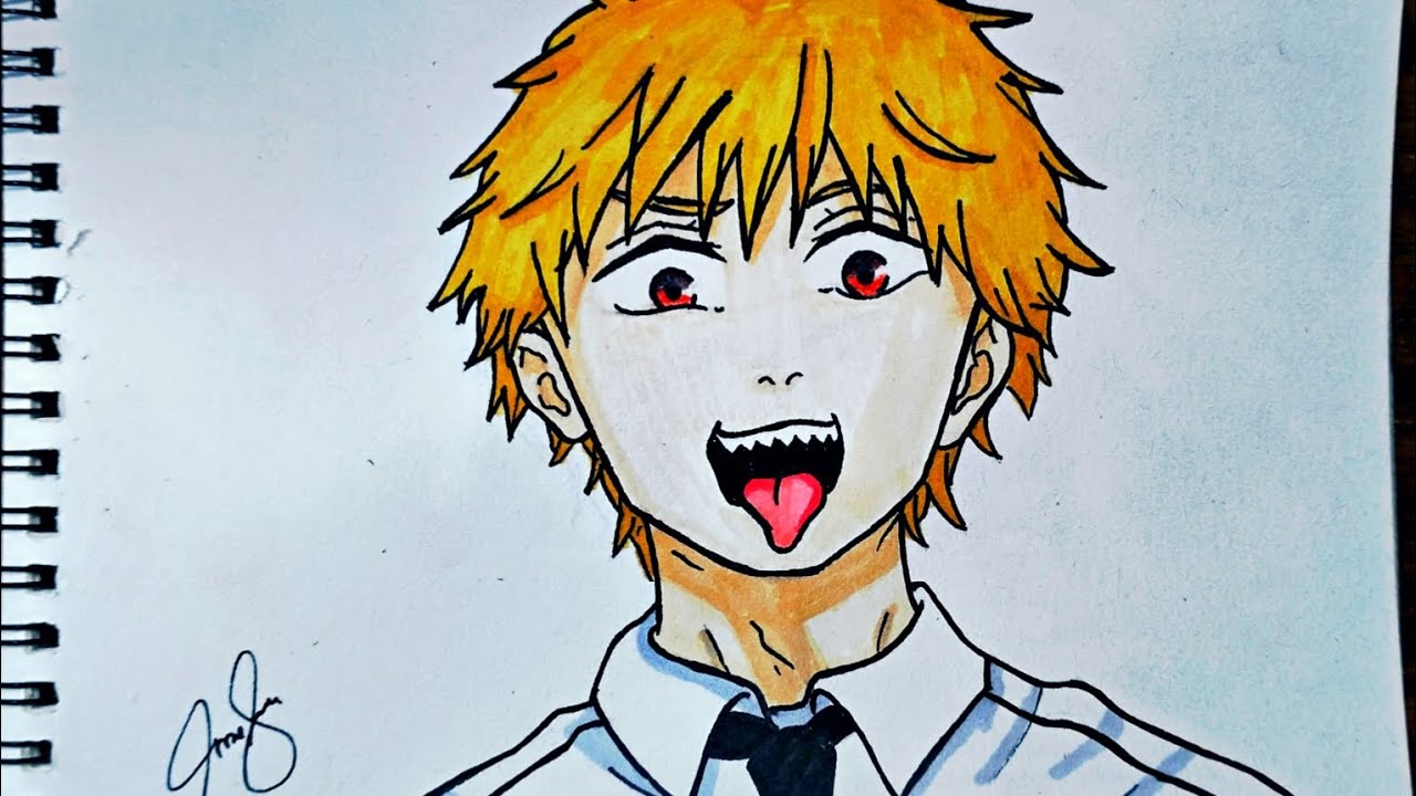 Easy Anime drawing|How to draw Chainsaw man Denji|Denji|Chainsaw man ...
