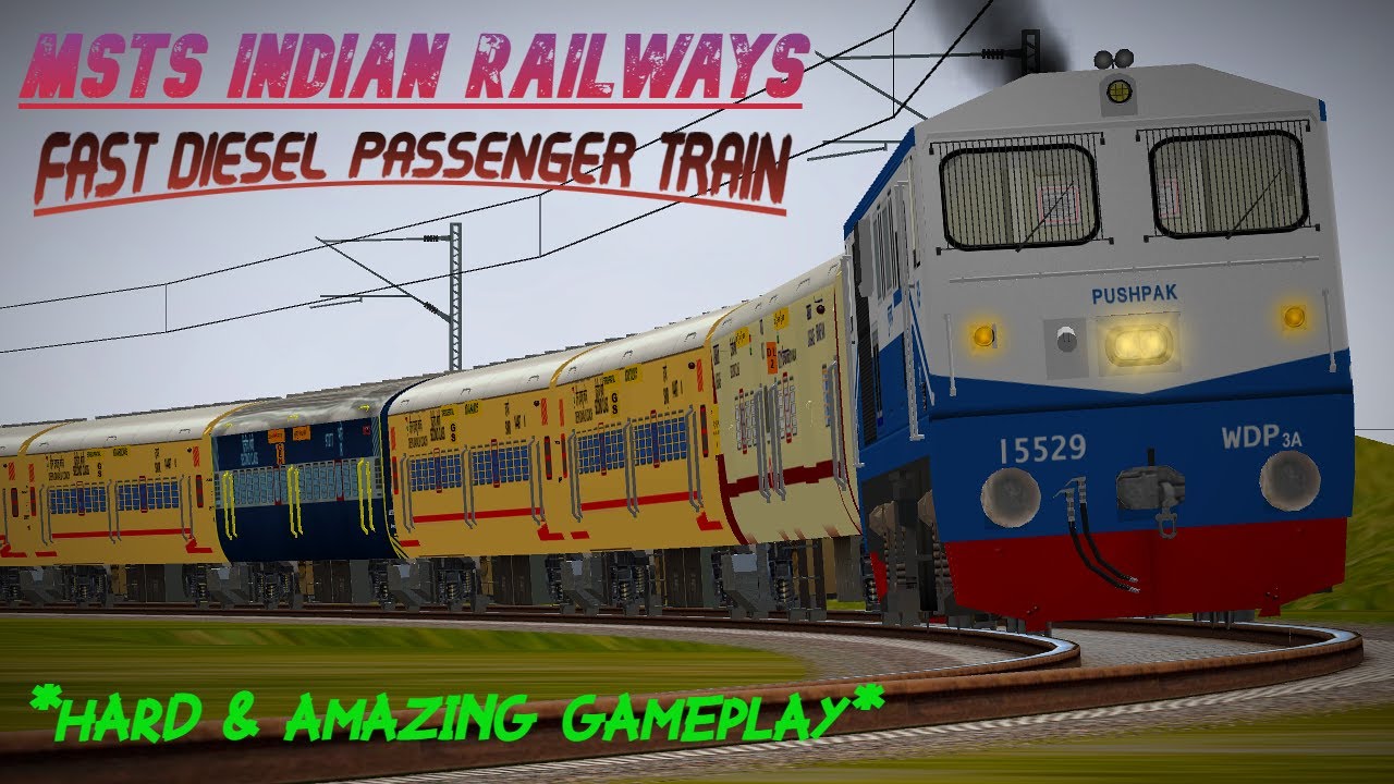 FAST DIESEL PASSENGER TRAIN GAMEPLAY | HD GAMEPLAY | MSTS INDIAN ...