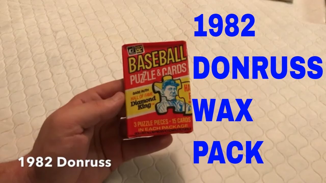 1982 Donruss Wax Pack Baseball Card Opening Video - Youtube