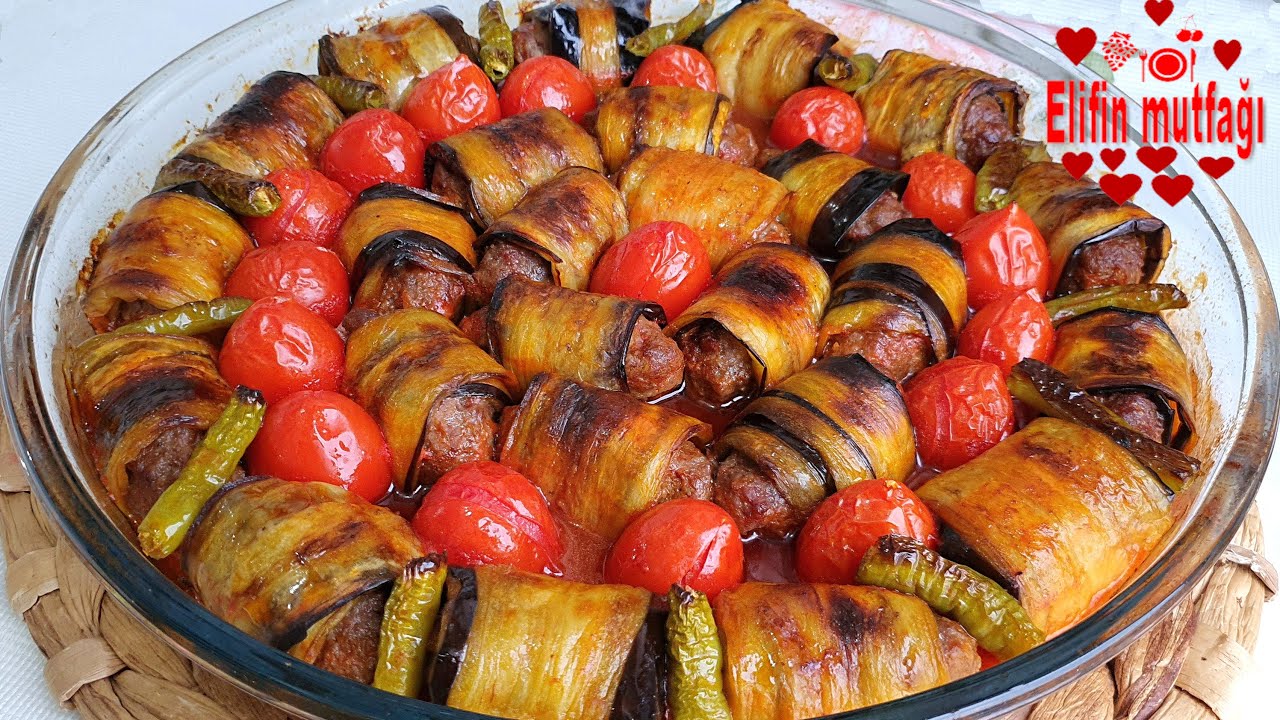 KÖFTELİ PATLICAN SARMA - PATLICAN VE KÖFTENİN MUHTEŞEM UYUMU - TAM ...