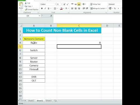 How to Count Non Blank Cells in Excel #excel #exceltips #exceltutorial - YouTube