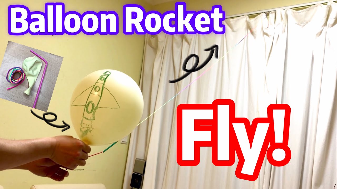 Balloon Rocket that can FLY! Super Easy and Fun! - YouTube