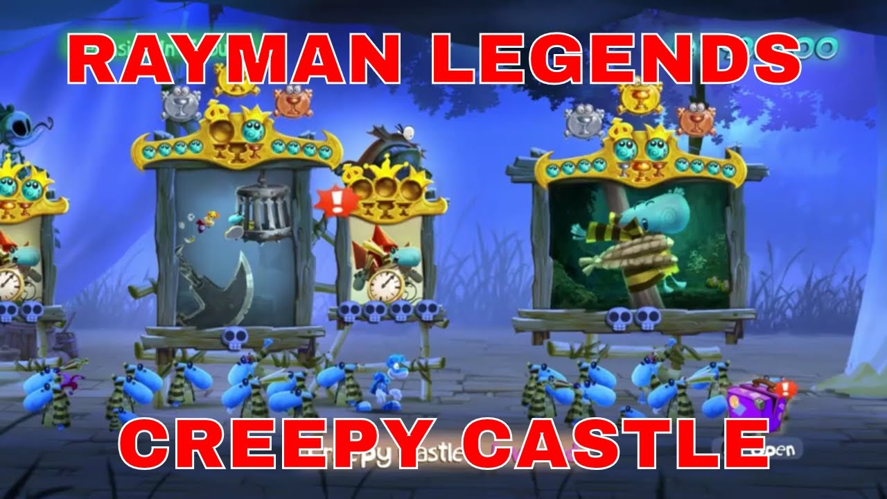 Rayman Legends Creepy Castle Invaded Walkthrough - YouTube