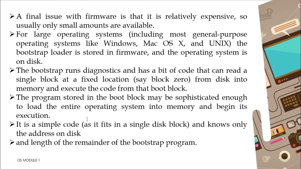 system boot process full lecture MODULE 1 CT 206 OPERATING SYSTEMS - YouTube