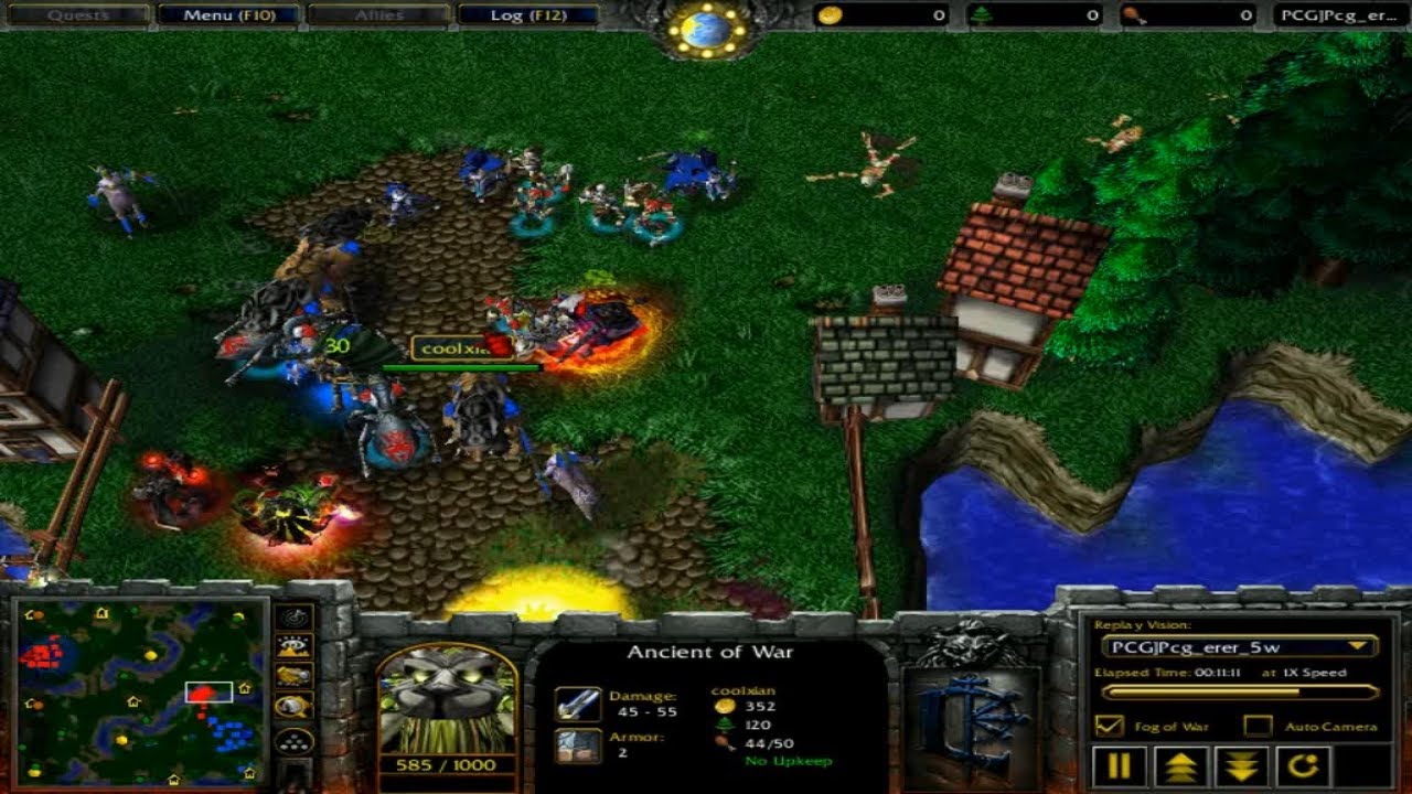 Warcraft III - 1on1 DarKen (cn) vs CoolXian (cn) [Undead vs Night Elf ...