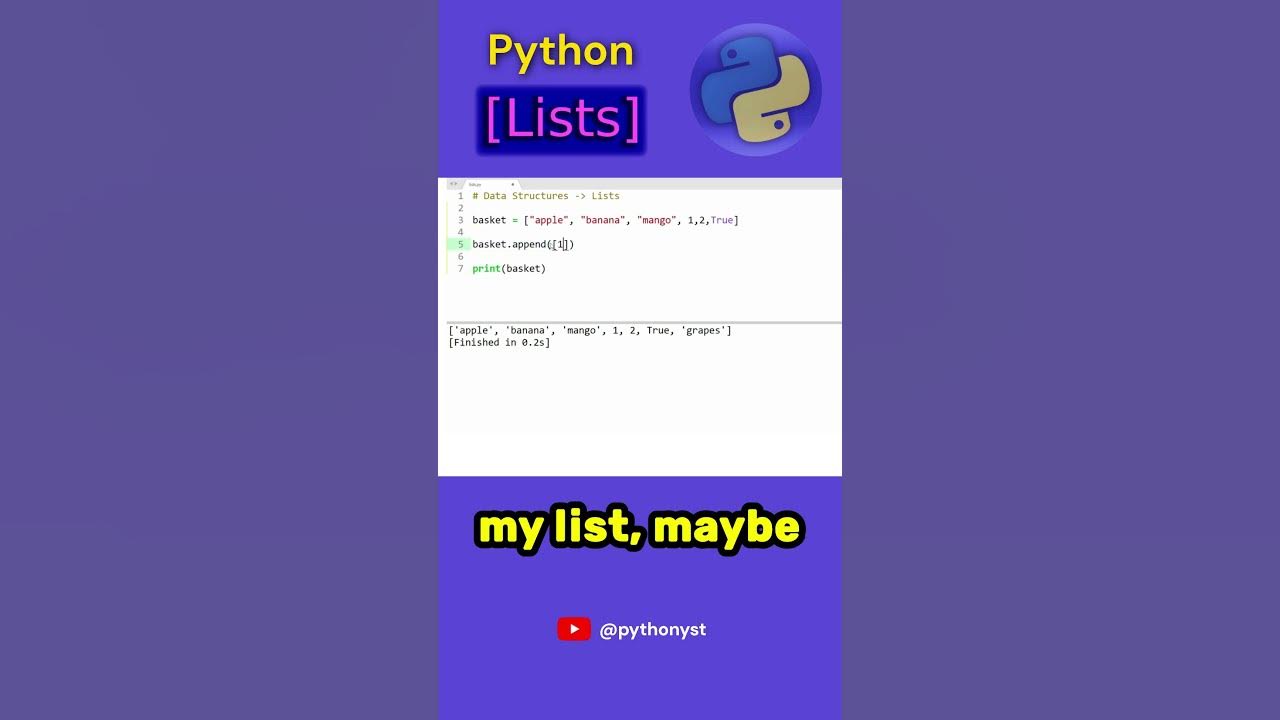 Add Items to a Python List - YouTube