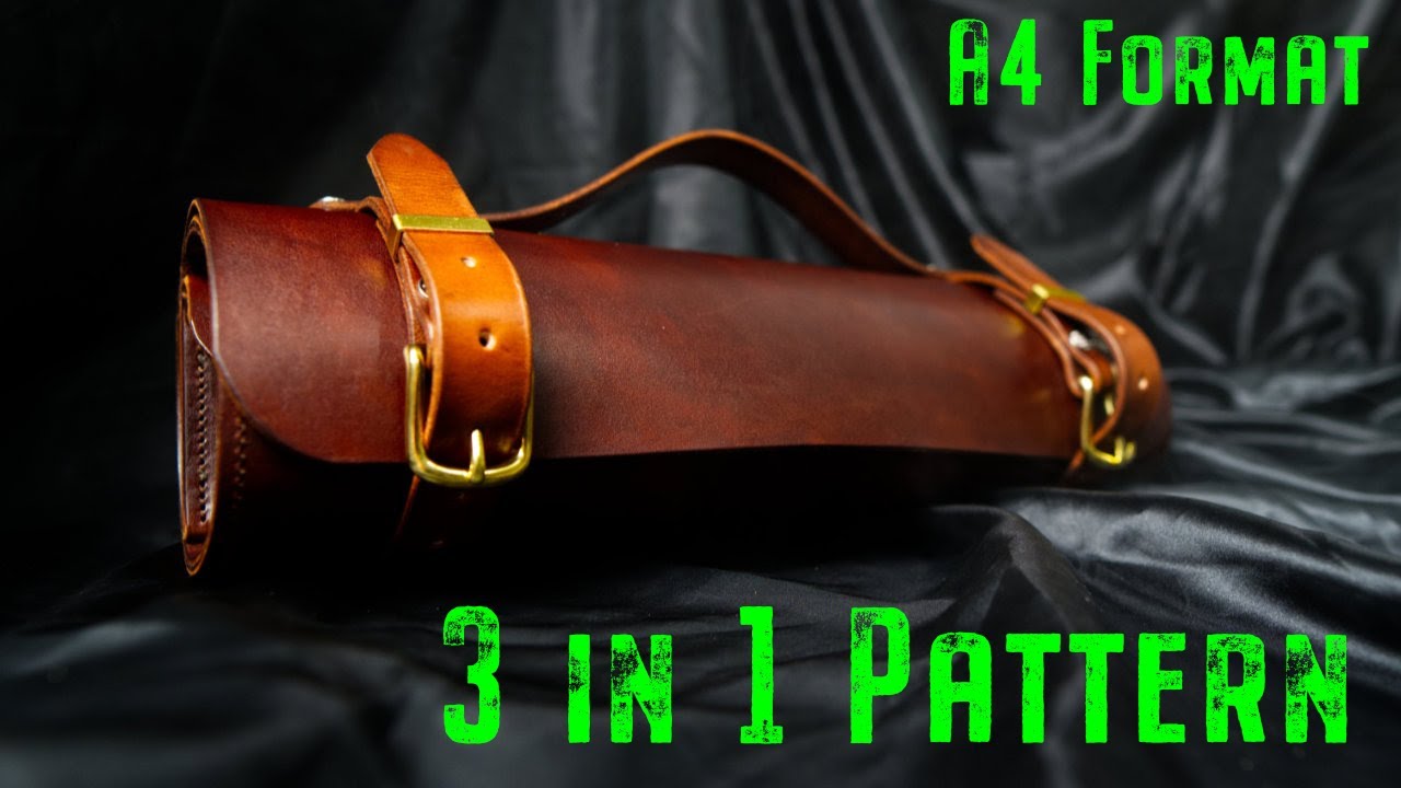 How to Make Leather Knife Roll - A4 Pattern Included! - YouTube