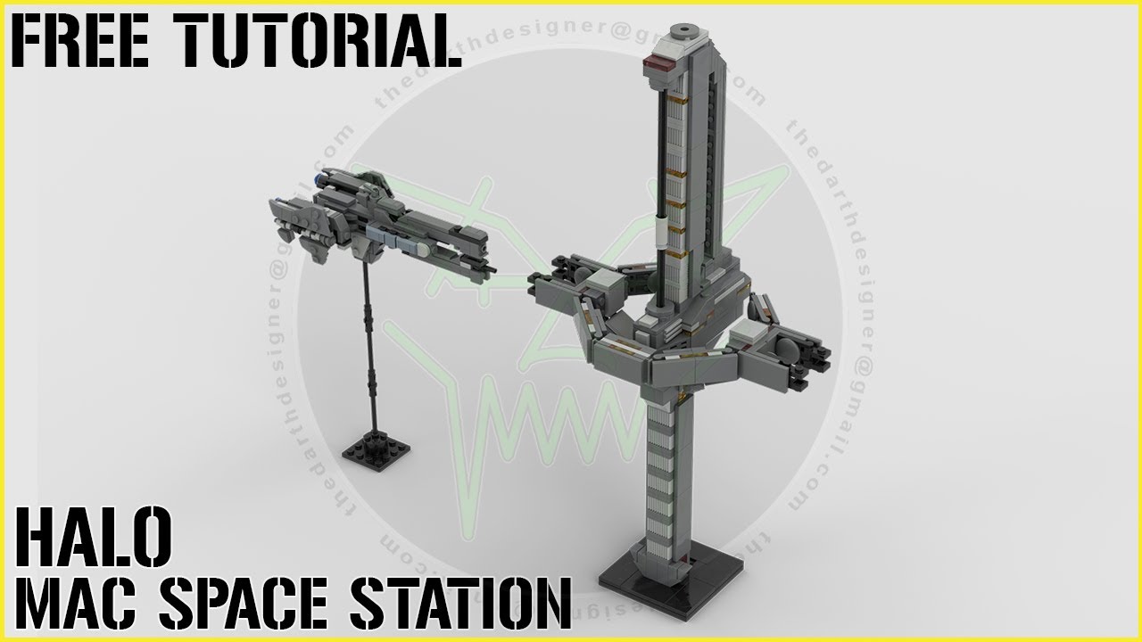 LEGO TUTORIAL | HALO | MAC Space Station - 1:3500 Scale - YouTube