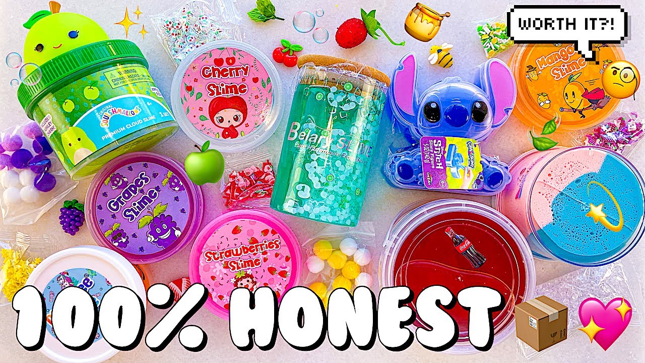 Amazon Slime Review 📦 Stitch, Squishmallow, Taffy Clears, & more 🍬 ...