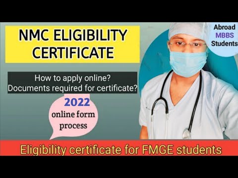 NMC/MCI eligibility certificate for MBBS students | How to apply Online ...