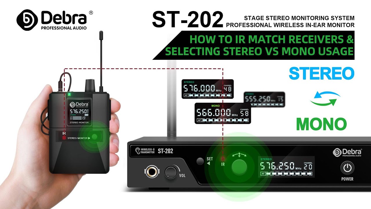How to IR Match ST-202 Receivers & Select Stereo/Mono - YouTube
