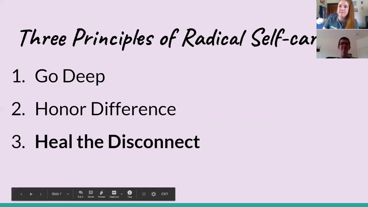 Radical Self-Care: Basic Principles (Part 1) - YouTube