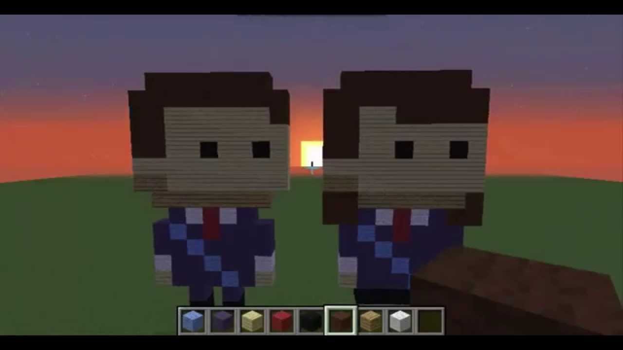 Minecraft Pixel People Speed Build: Mayor - YouTube