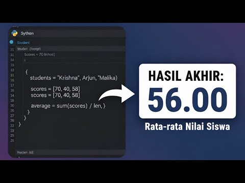 Memecahkan Soal Python: Mencari Rata-Rata Nilai & Format Desimal - YouTube