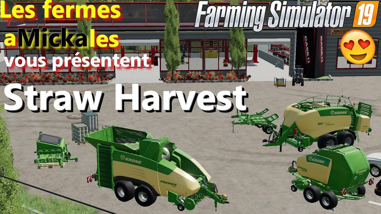 FS19 Decouverte DLC Straw Harvest (live) (multi) (fr) - YouTube