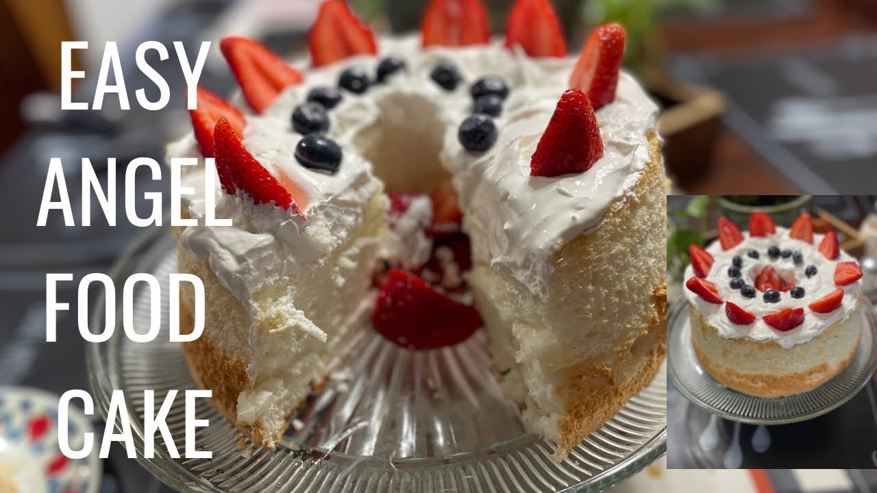 EASY ANGEL FOOD CAKE#hauswirt #amazing #baking #homemadecooking # ...