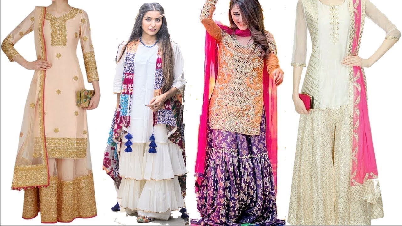 Classic Garara And Sharara Dresses ||Latest Garara Dress Collection 201 ...