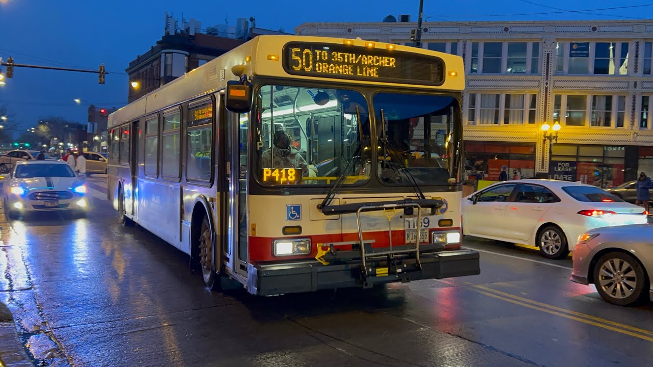 CTA Bus Ride On Route 50 Damen from Milwaukee/Blue Line To Pink Line ...