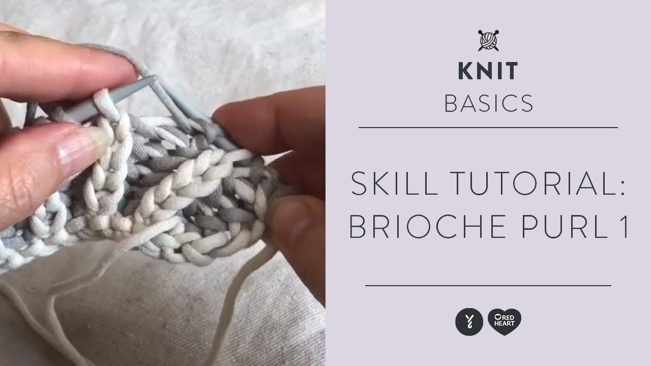 Brioche Purl 1 - YouTube