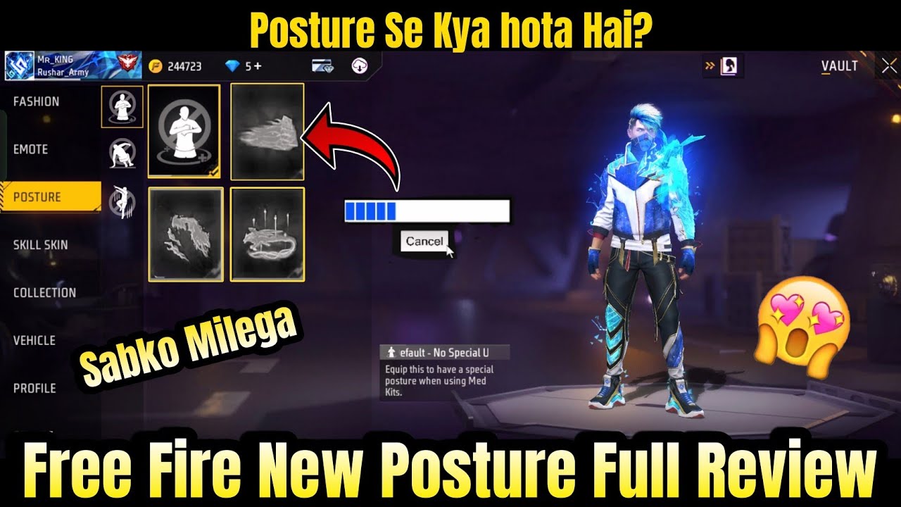 FF New Posture Feature Full Details | Posture Feature Kaise Use Kare ...
