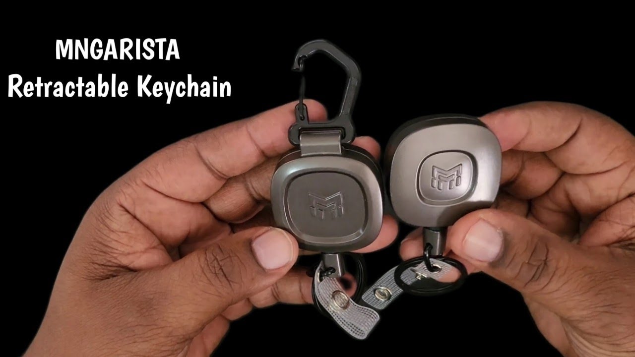 MNGARISTA Metal Heavy-duty Retractable Keychain with Badge Holder (2 ...