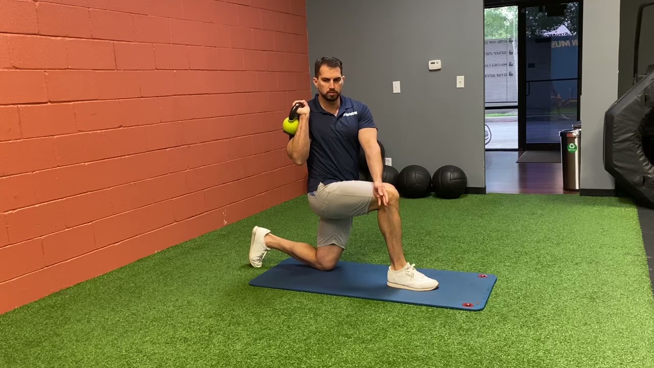 Thoracic Rotation- Half-Kneeling KB (Racked) - YouTube