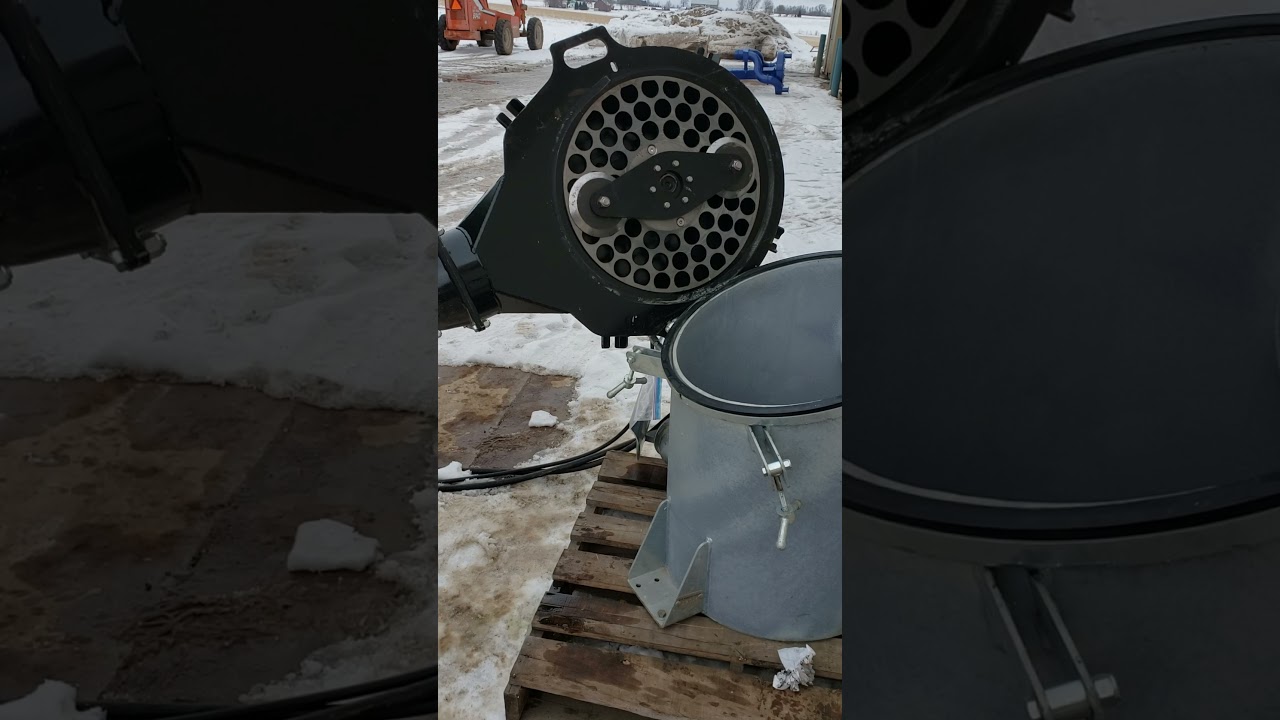 WER Inline Manure Trash Chopper - YouTube